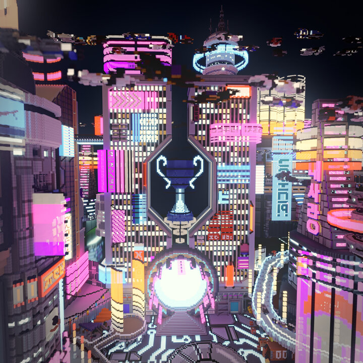 Neon City Spawn Minecraft Map