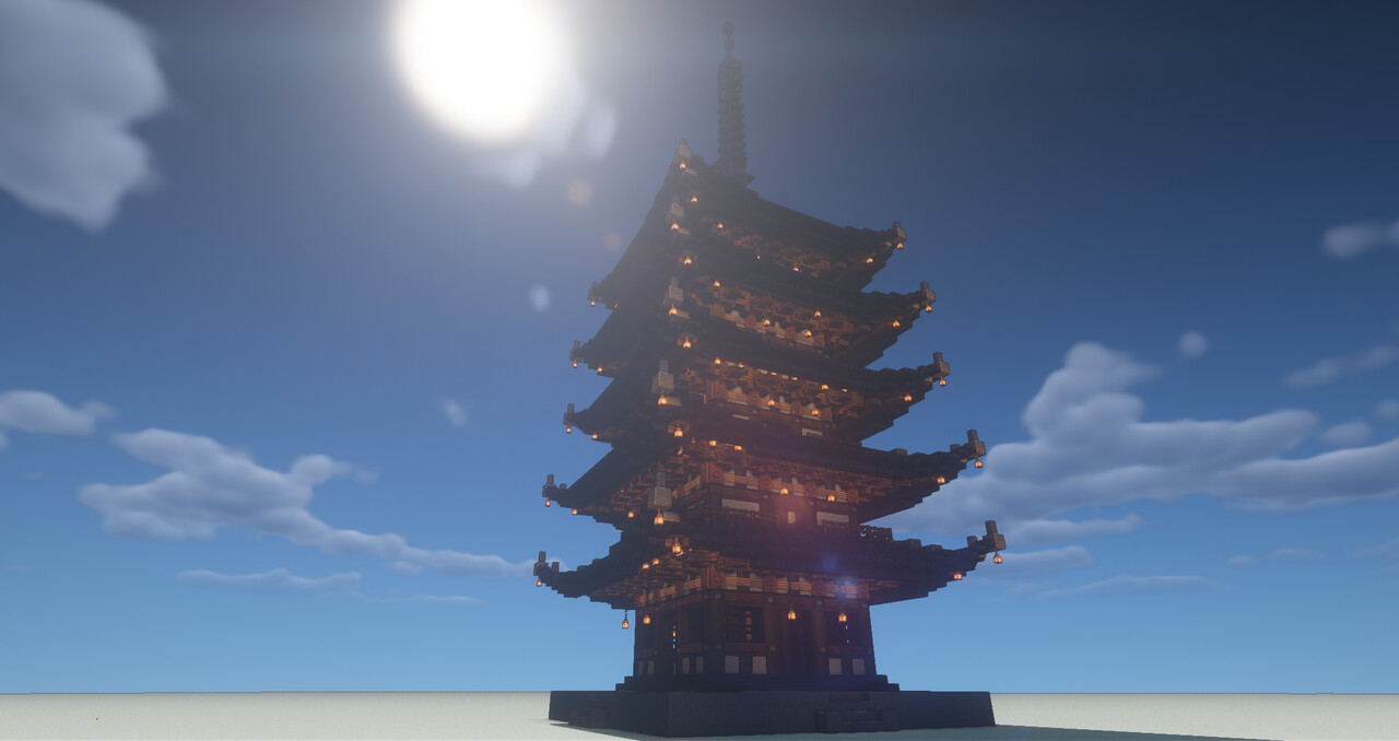 Minecraft Pagoda - Large Japanese Pagoda Minecraft TUTORIAL - Nether ...