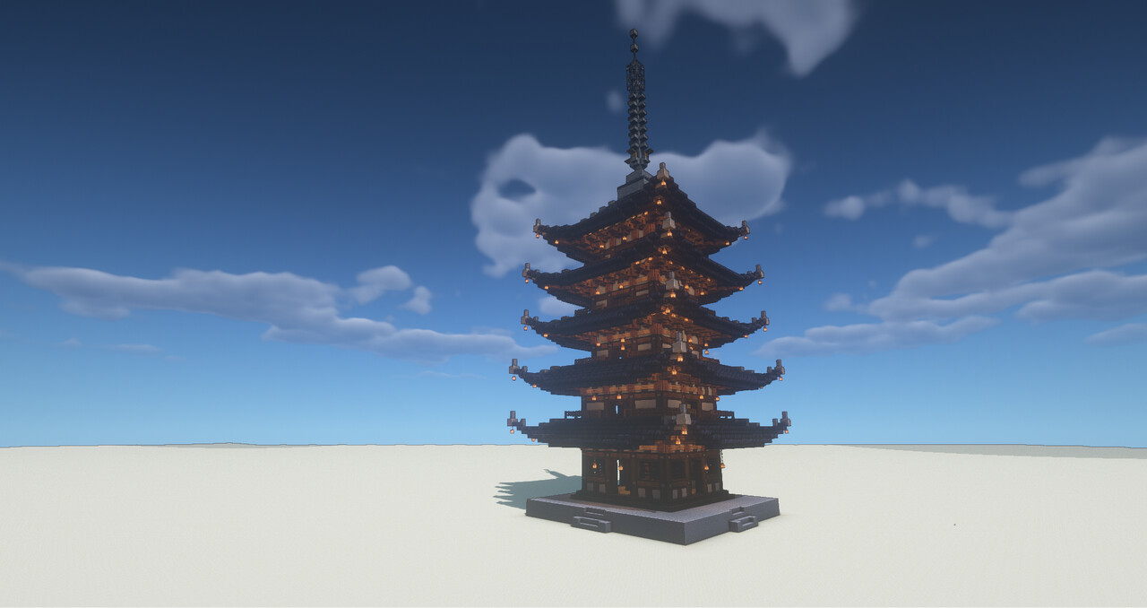 Minecraft Pagoda - Large Japanese Pagoda Minecraft TUTORIAL - Nether ...