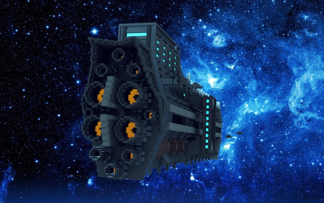 Sci-fi spaceship Minecraft Map