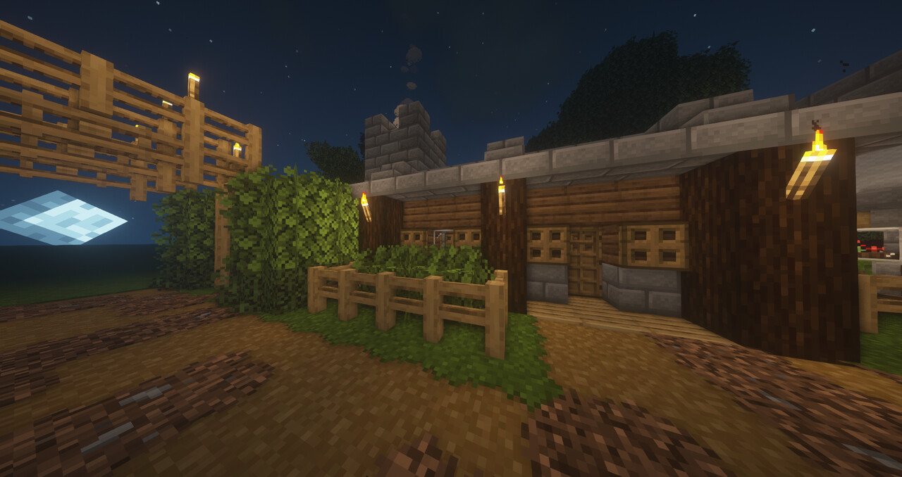 Logger's house and Logging workshop Minecraft Map
