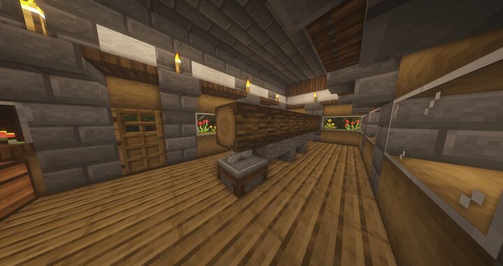 Logger's house and Logging workshop Minecraft Map
