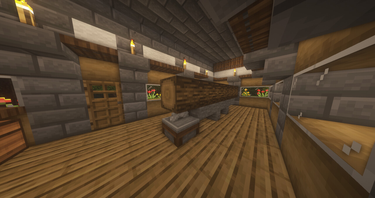 Logger's house and Logging workshop Minecraft Map