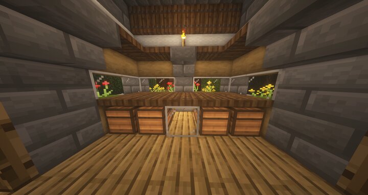 Logger's house and Logging workshop Minecraft Map