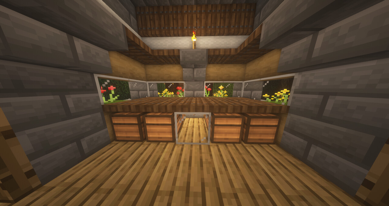 Logger's house and Logging workshop Minecraft Map