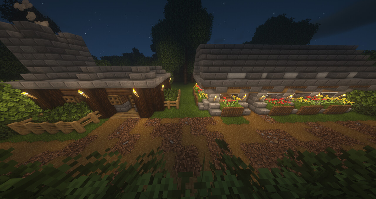 Logger's house and Logging workshop Minecraft Map