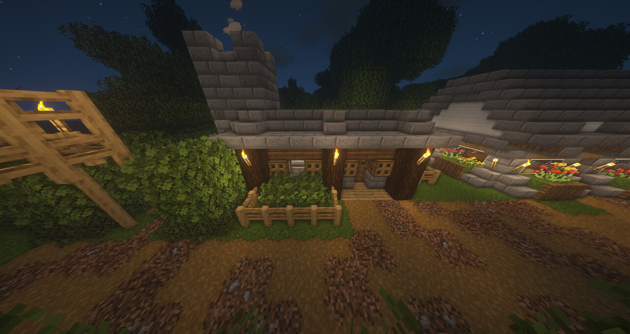Logger's house and Logging workshop Minecraft Map