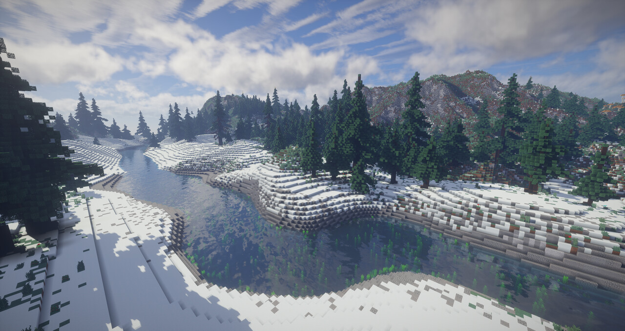 BreakMush - A Realistic&Fantasy landscape Minecraft Map