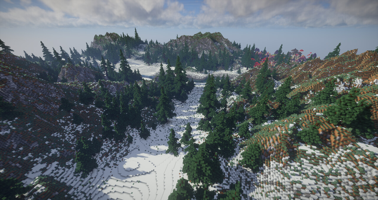 BreakMush - A Realistic&Fantasy landscape Minecraft Map