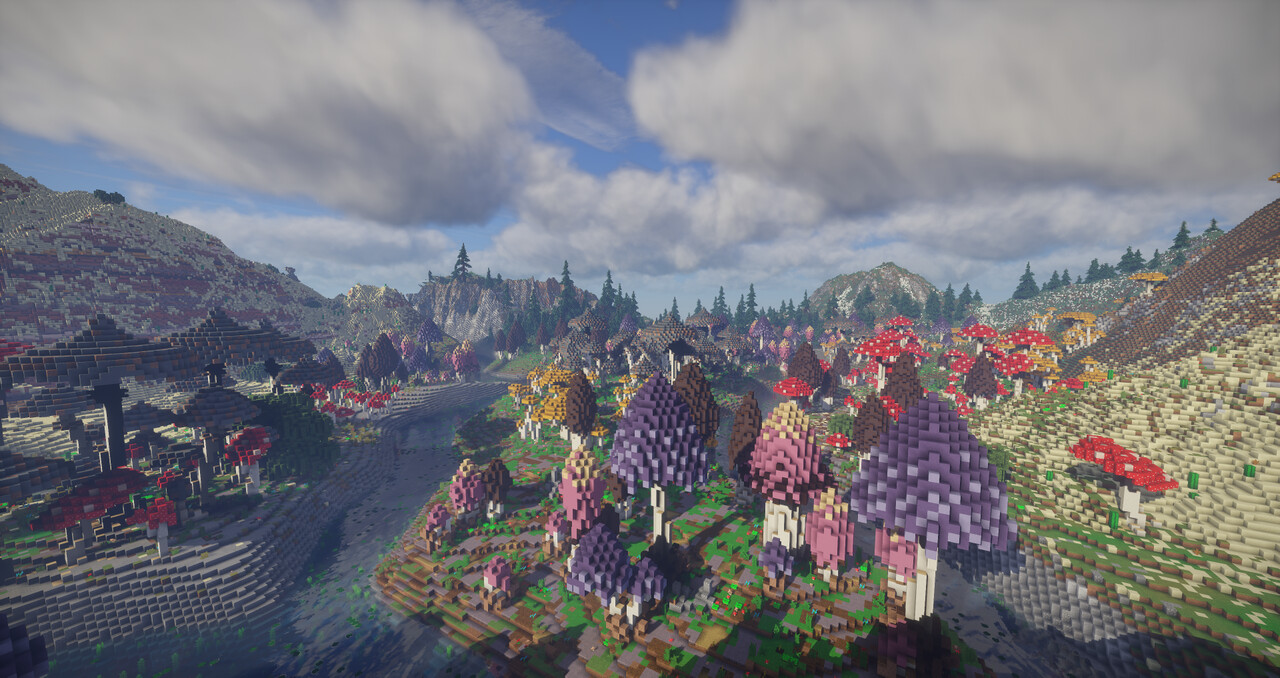 BreakMush - A Realistic&Fantasy landscape Minecraft Map