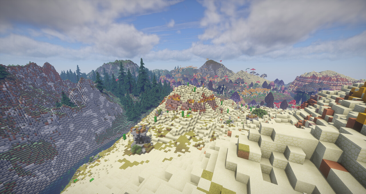 BreakMush - A Realistic&Fantasy landscape Minecraft Map