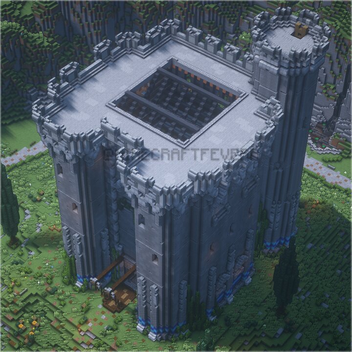 Age of Empires 2 english castle with custom interior! Minecraft Map