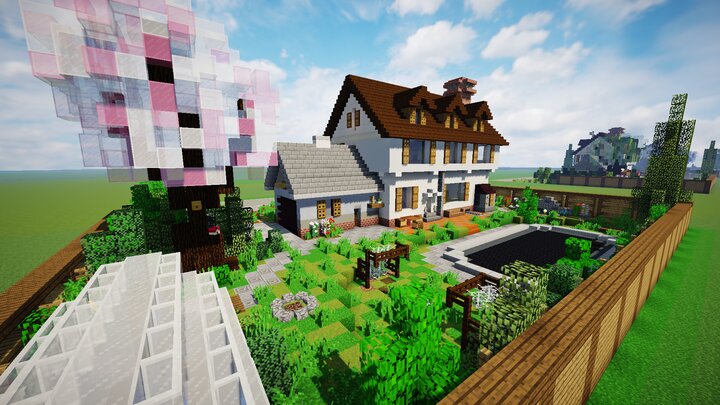 | My house in four seasons | Minecraft Map