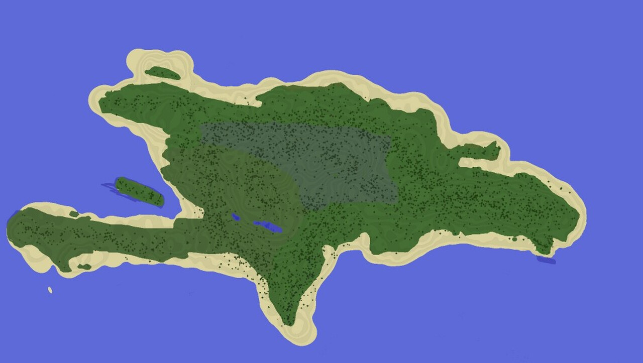 Minecraft Earth Map Caribbean | Haiti + Dominic Republic | 1.12.2 ...