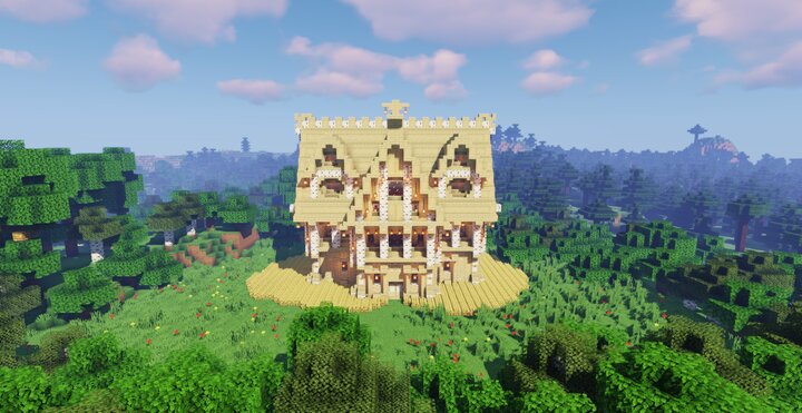 A Big Birch Survival House For Pro Builders Minecraft Map
