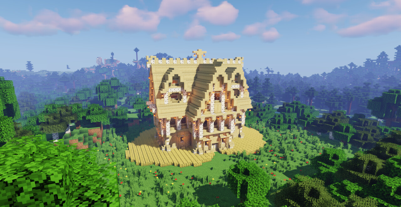 A Big Birch Survival House For Pro Builders Minecraft Map