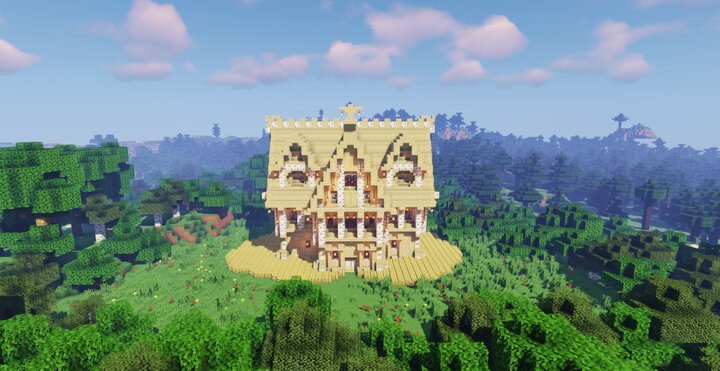 A Big Birch Survival House For Pro Builders Minecraft Map