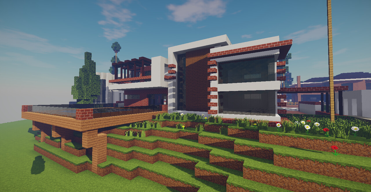 Modern House #42 + Schematics Minecraft Map