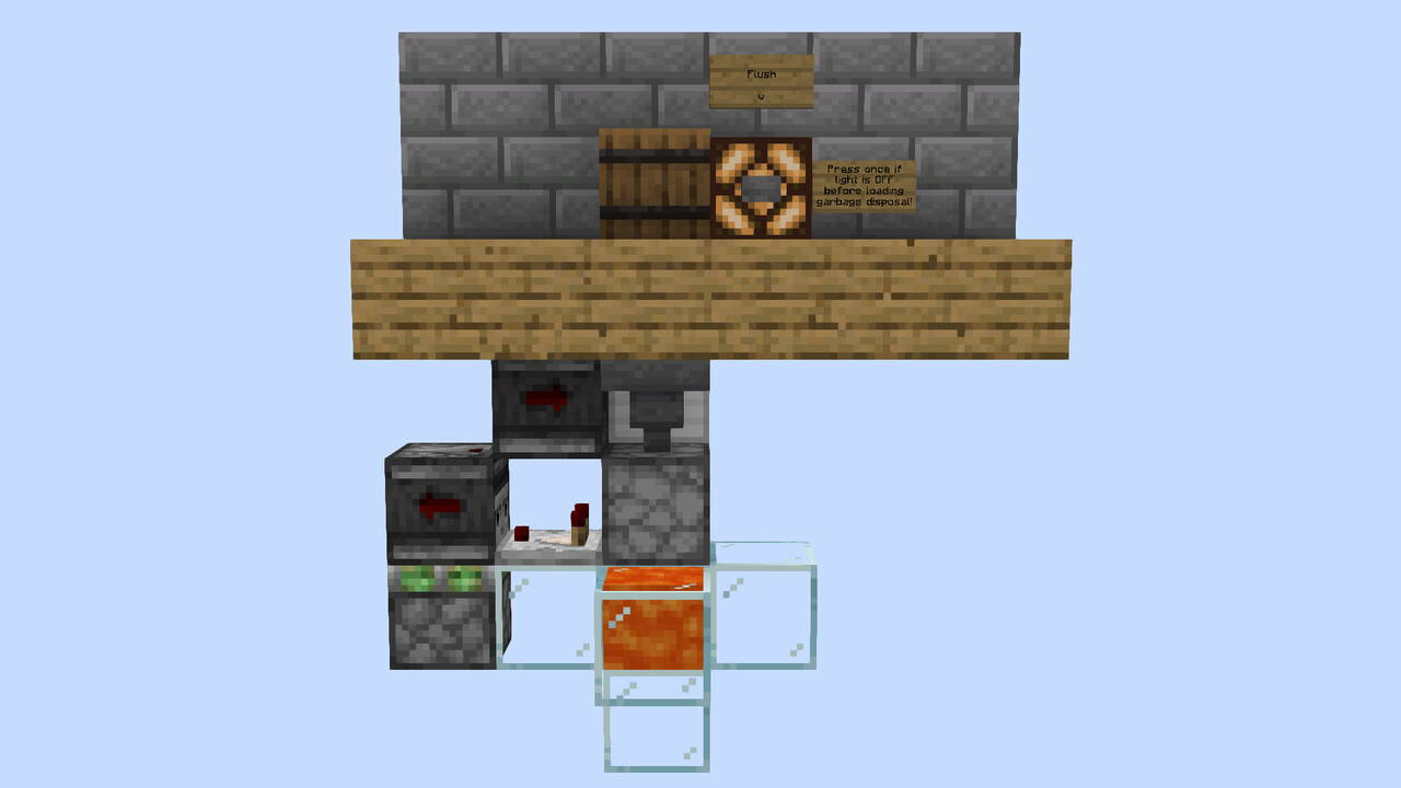 Flushable Garbage Disposal Minecraft Map