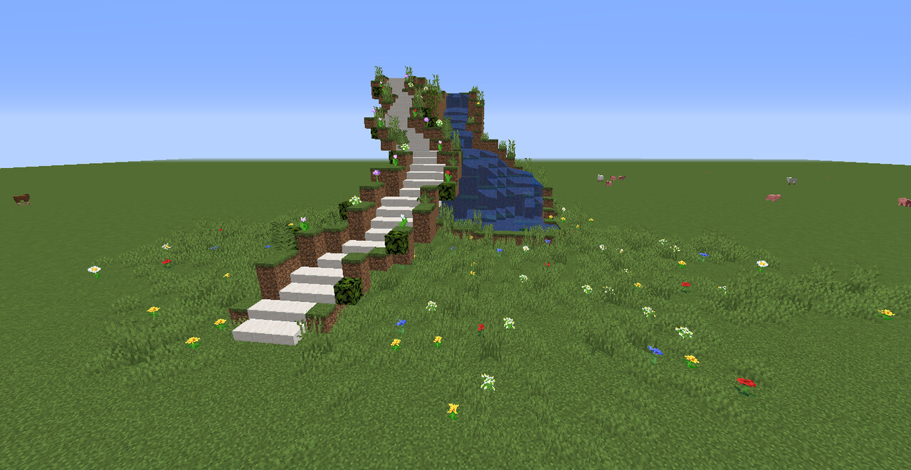 Stairway to Heaven W/ Waterfall Minecraft Map