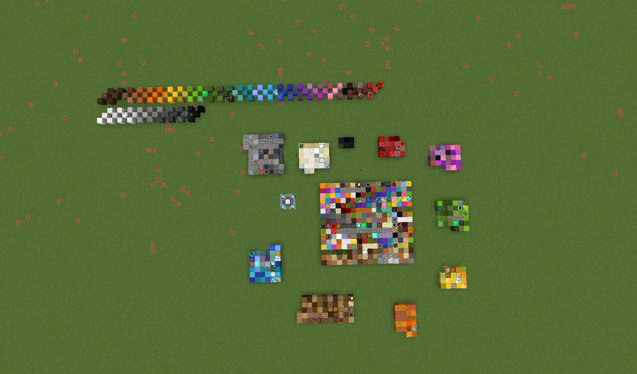 Every full block in Minecraft, colour coded for you Minecraft Map