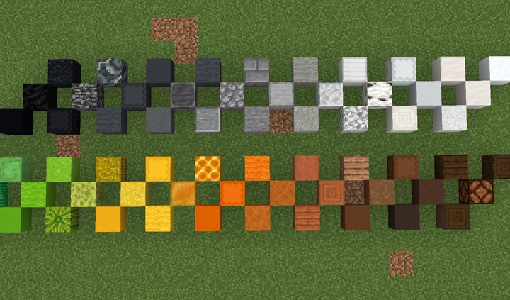 Every full block in Minecraft, colour coded for you Minecraft Map