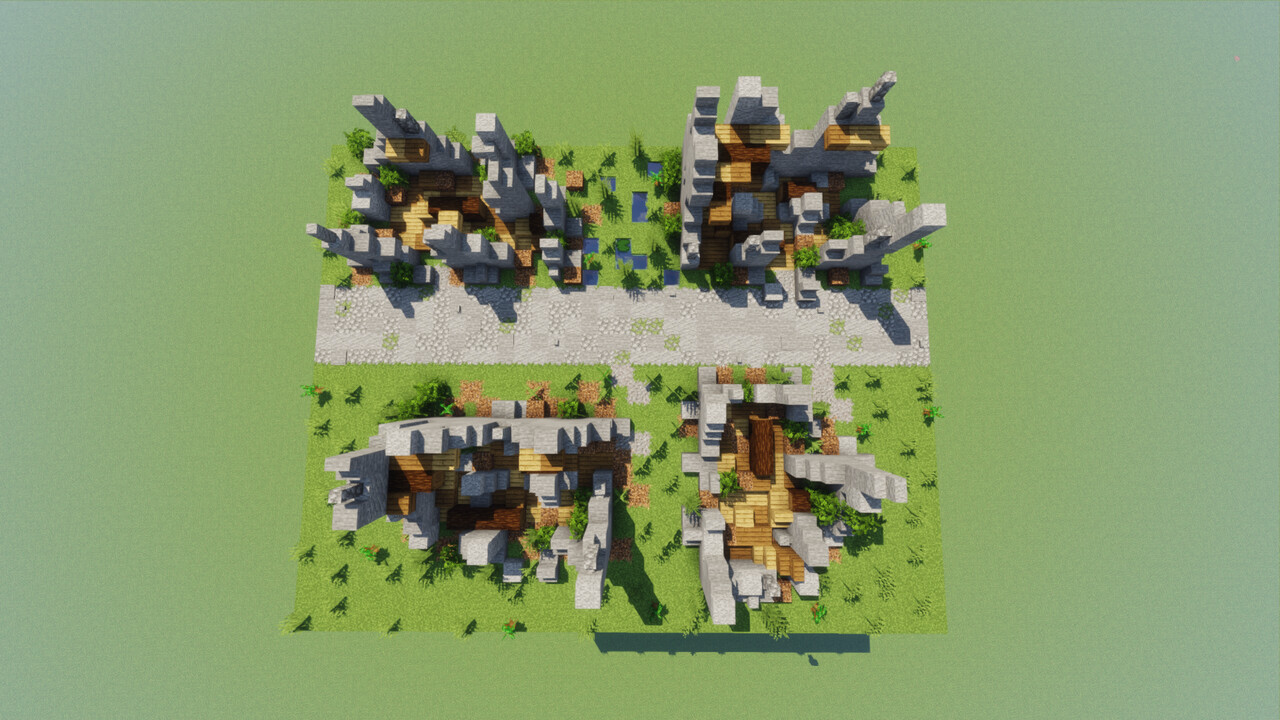 Collapsed buildings Minecraft Map