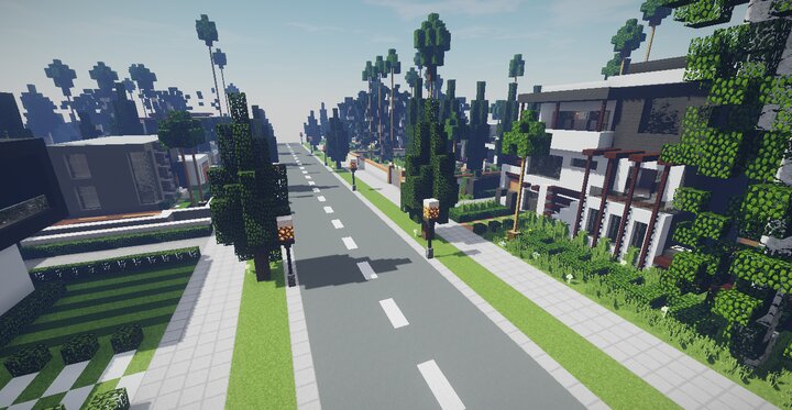 The Modern Neighborhood L.A. Minecraft Map