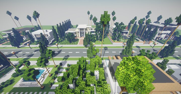 The Modern Neighborhood L.A. Minecraft Map