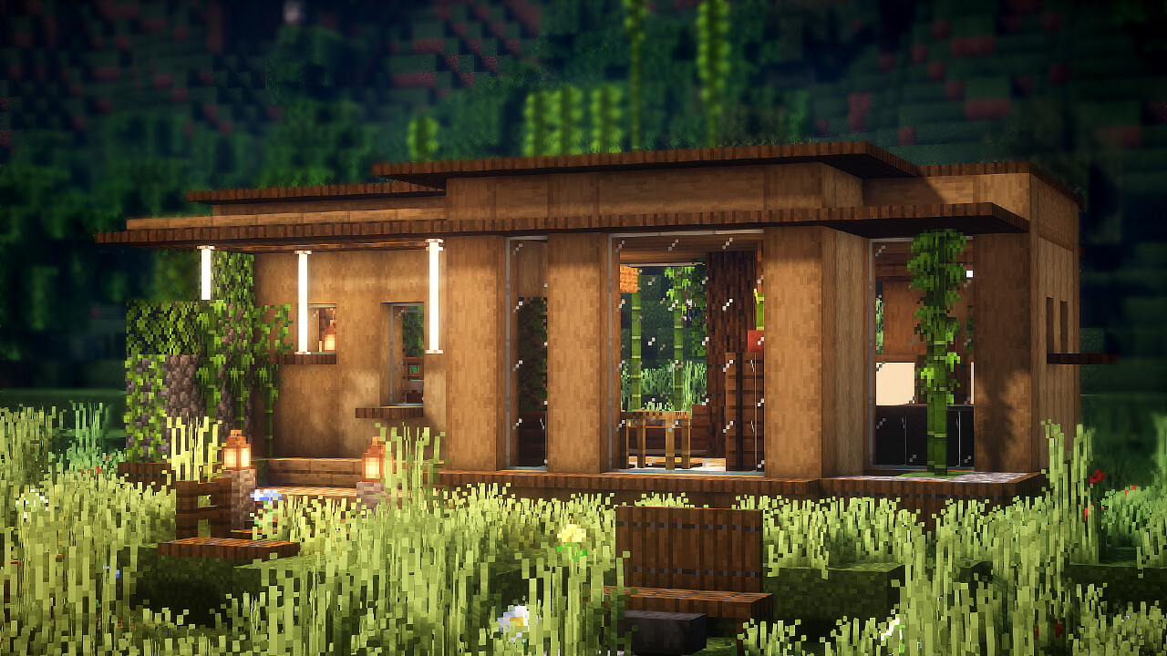 Minecraft : How to build a wooden house Minecraft Map