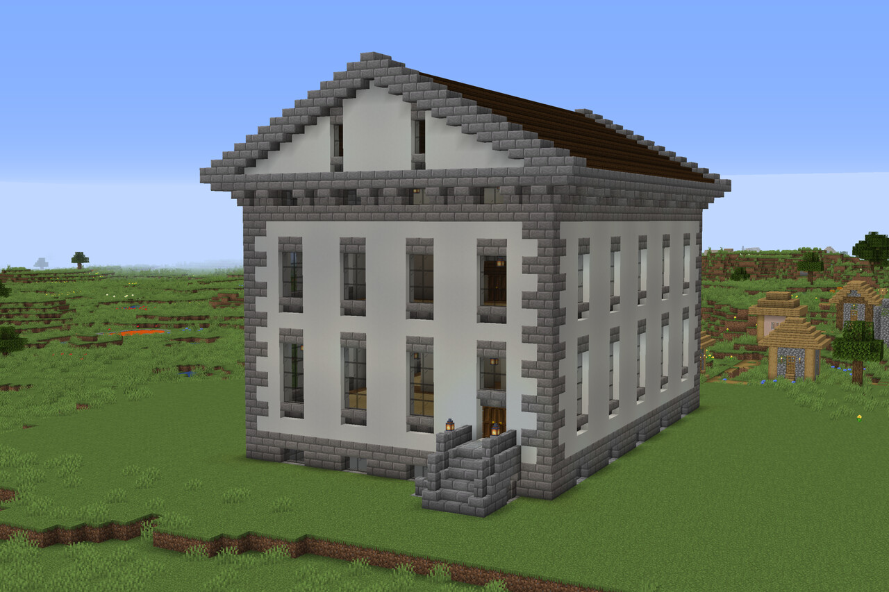 Greek-Revival Civil Building with spawn room, courtroom, meeting room ...