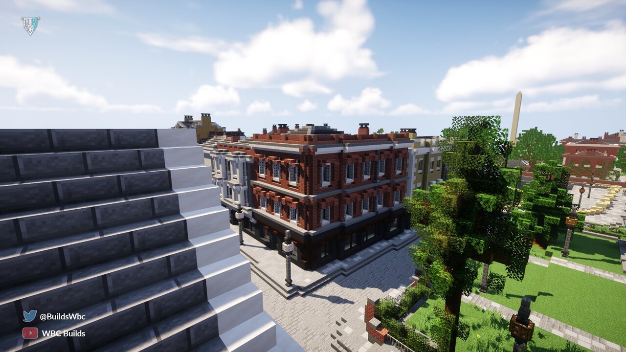“Park Corner” Victorian Brick Pub Minecraft Map