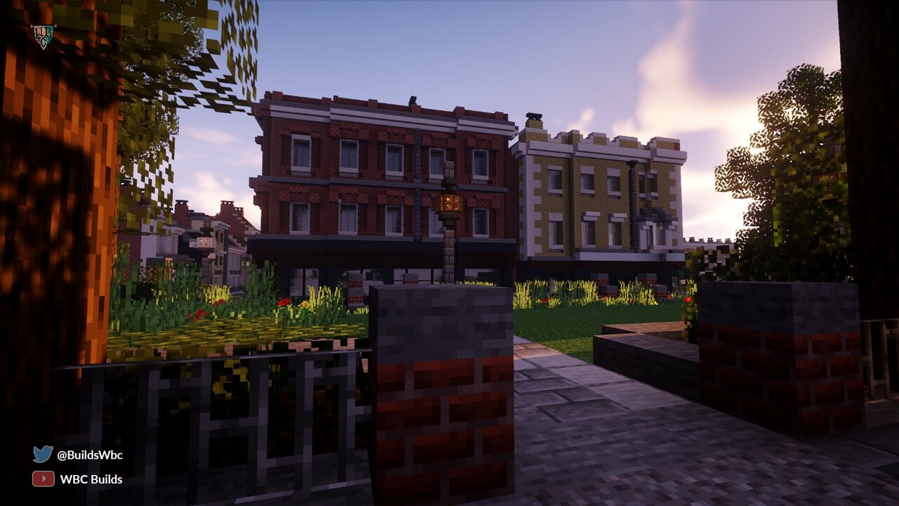 “Park Corner” Victorian Brick Pub Minecraft Map