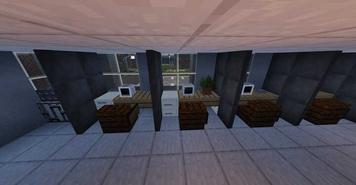 80's low density office building Minecraft Map