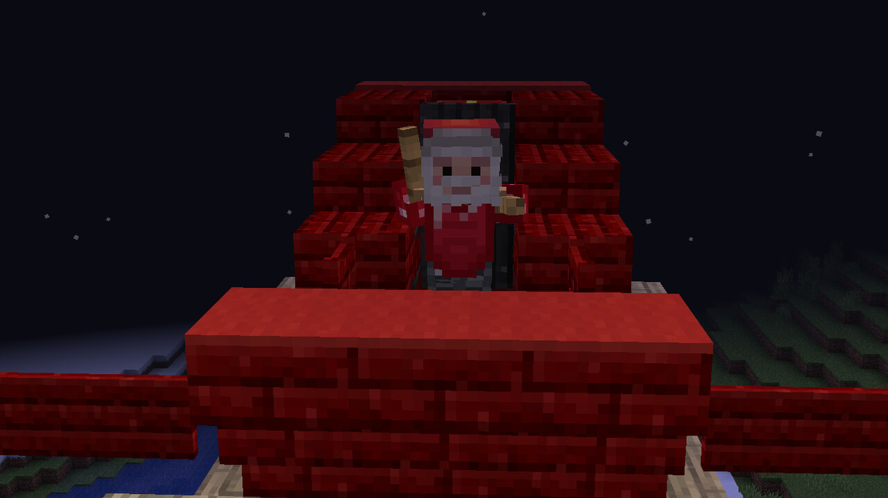 Christmas themed house and Santa's sleigh Minecraft Map