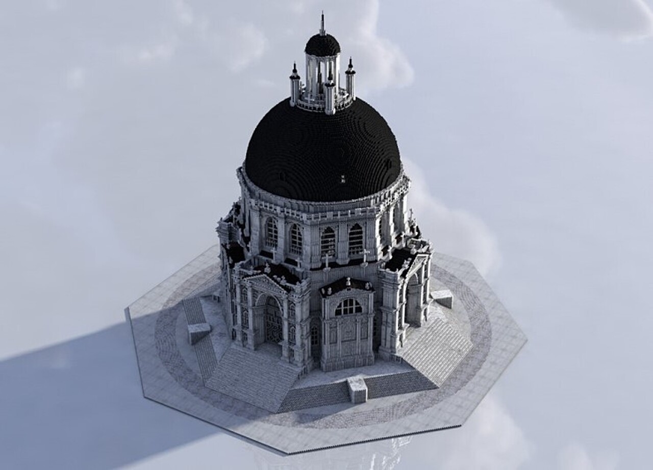 3:1 Scale White Cathedral Minecraft Map