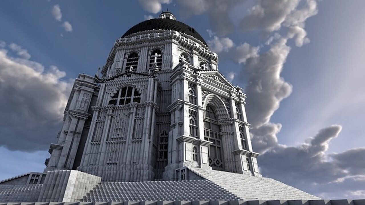 3:1 Scale White Cathedral Minecraft Map