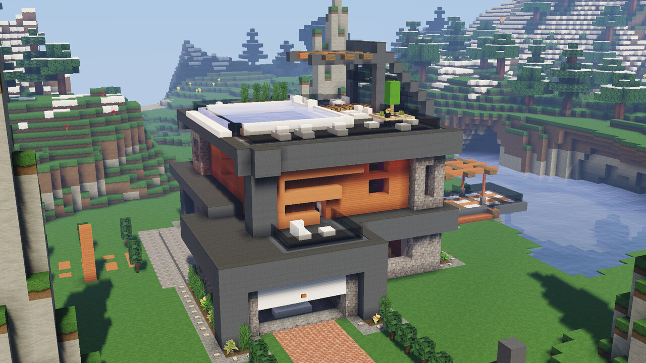 Flat Roof - Modern Villa Minecraft Map