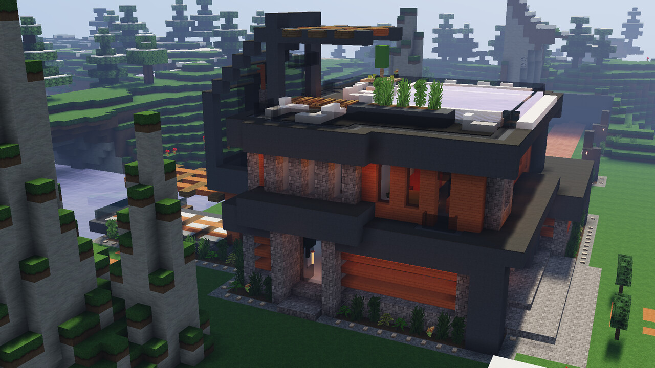 Flat Roof - Modern Villa Minecraft Map