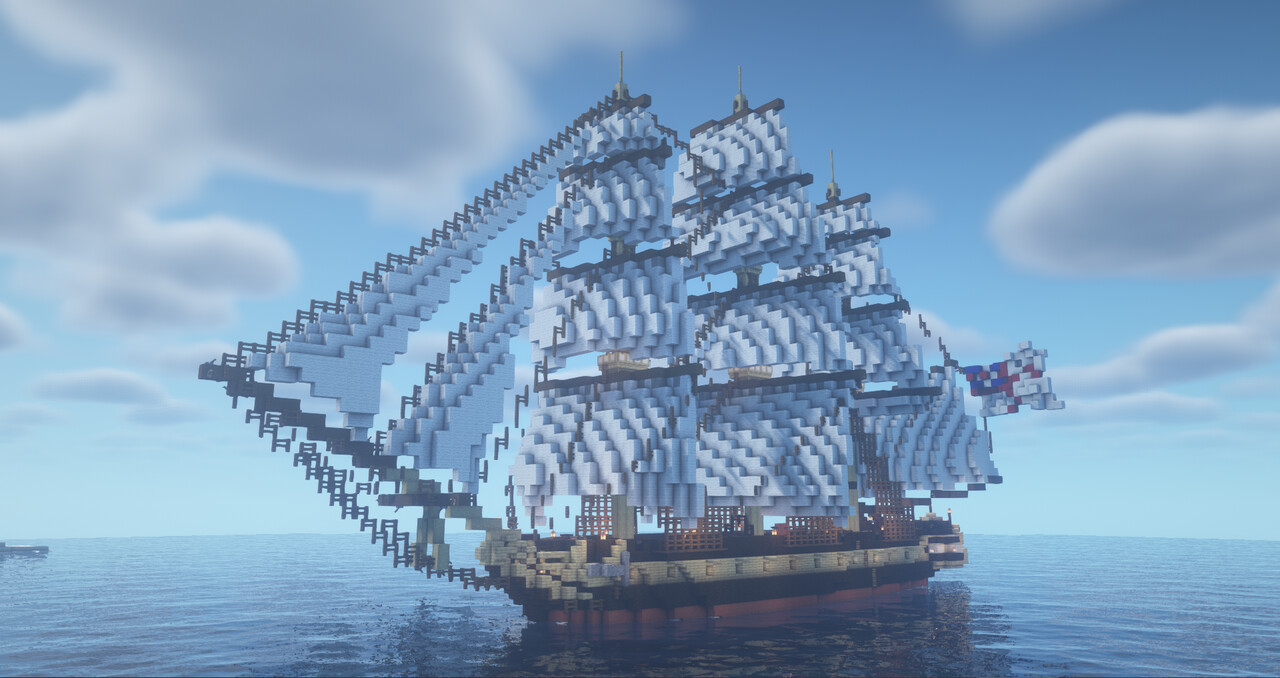 Three masted Heavy Frigate Minecraft Map