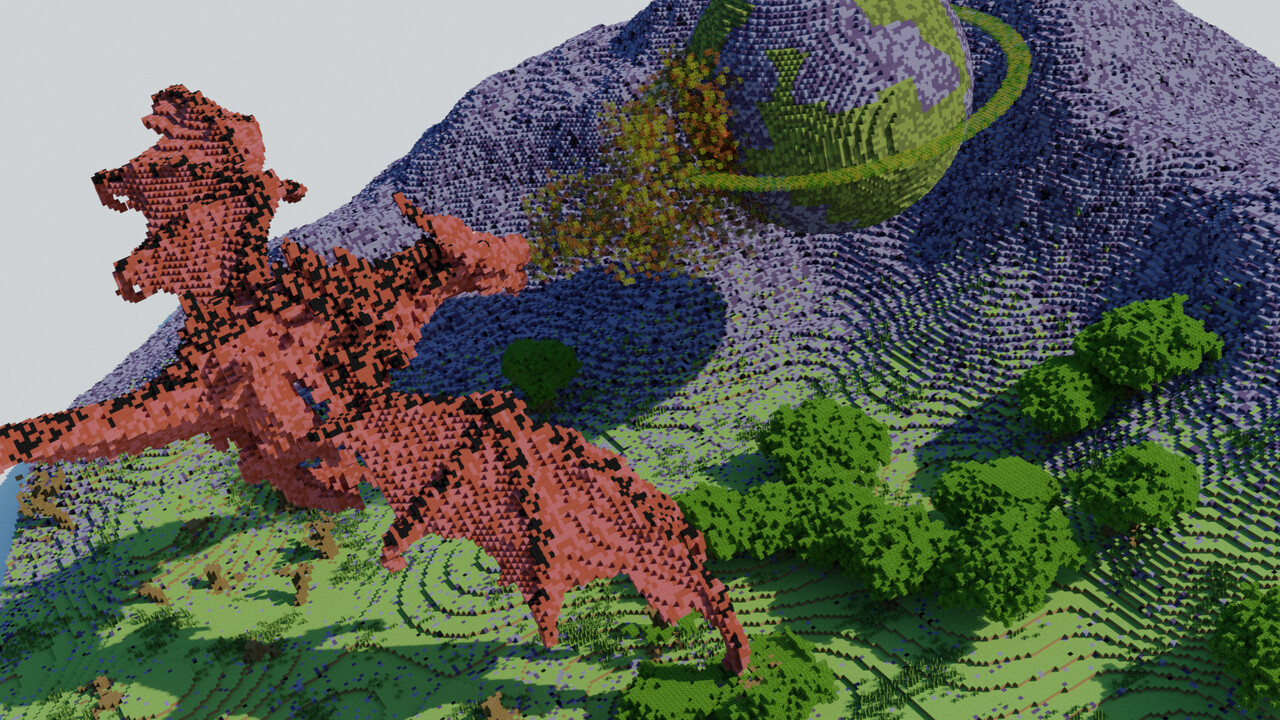 Blank Dragon Schematic Minecraft Map