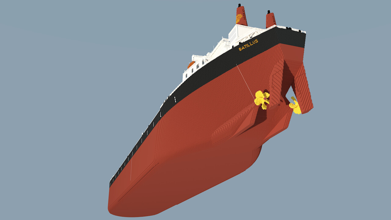 ULCC Batillus - Supertanker - scale 3,6:1 Minecraft Map