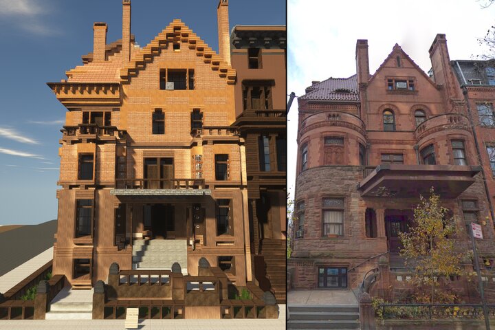 Minecraft Timelapse - Brooklyn Brownstone Mansion Minecraft Map