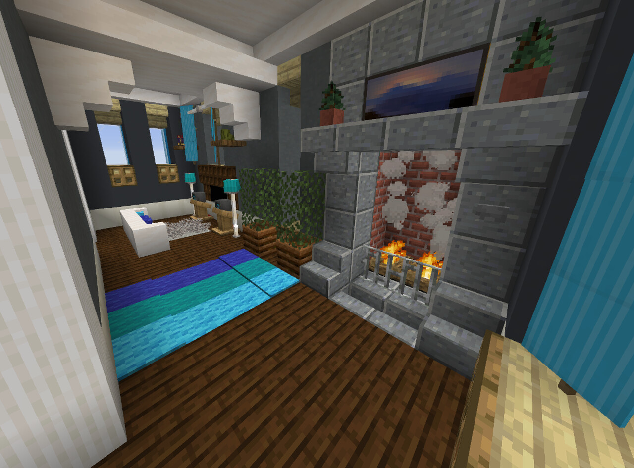 The Blue Lakes || Interior Contest || LunerHive Minecraft Map