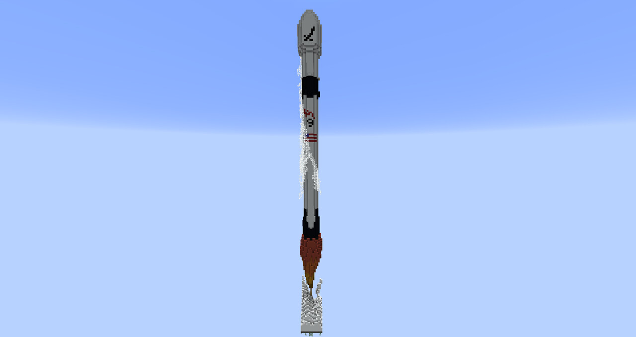 One Chunk Challenge Entry | SpaceX Falcon 9 Rocket Minecraft Map