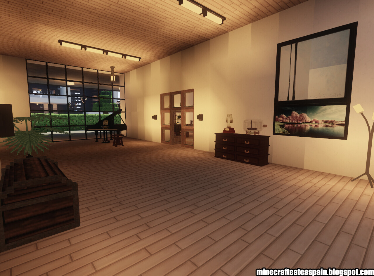 Minecrafteate Creations: White and Gray Modern House with garden in ...