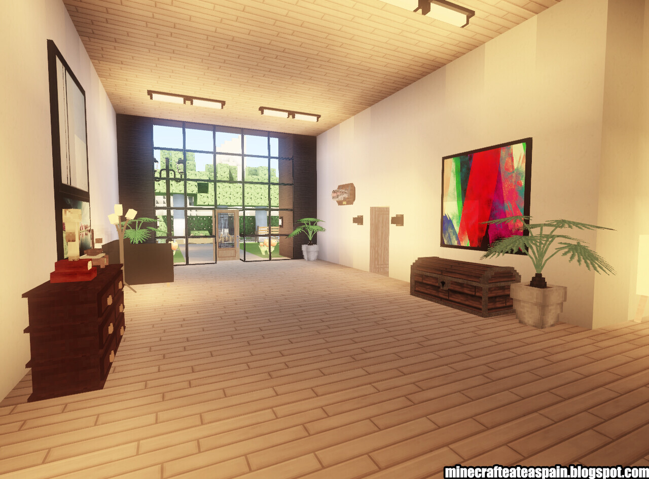 Minecrafteate Creations: White and Gray Modern House with garden in ...