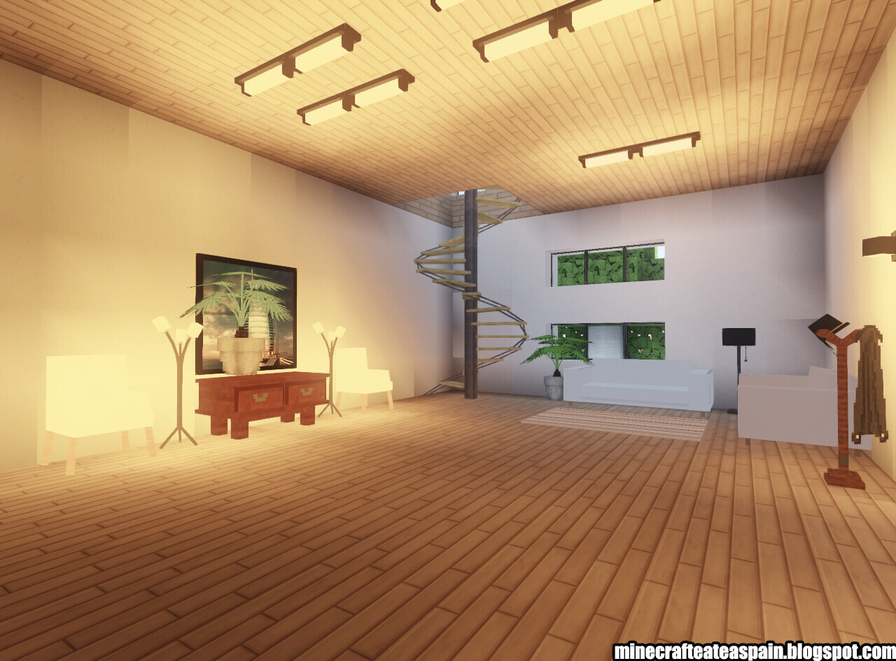 Minecrafteate Creations: White and Gray Modern House with garden in ...