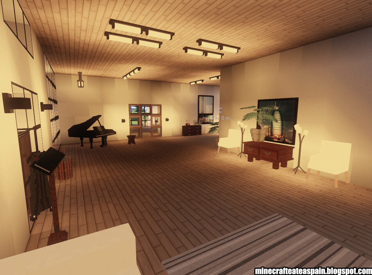 Minecrafteate Creations: White and Gray Modern House with garden in ...