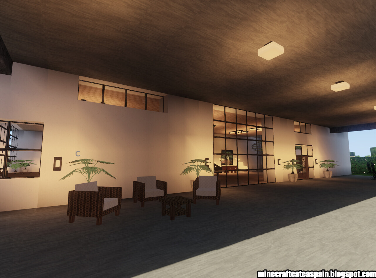 Minecrafteate Creations: White and Gray Modern House with garden in ...